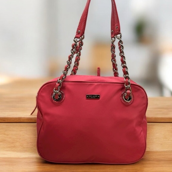 kate spade | Bags | Nwt Kate Spade Jasmine Fashion Nylon Fraise Zip Top ...
